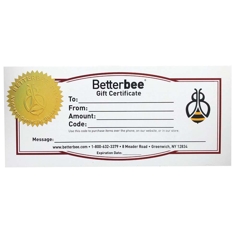 Betterbee Gift Certificates | Betterbee