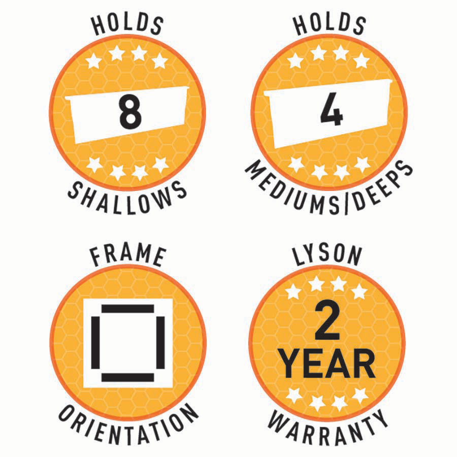 Lyson Compact Motorized 4 Frame Honey Extractor | Betterbee