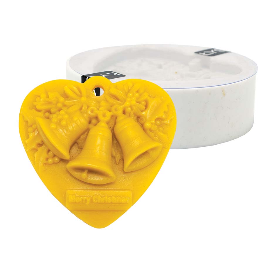 Hanging Christmas Bells Beeswax Pendant Mold | Betterbee