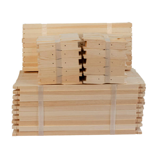 Unassembled Medium Beehive Frames - Pack of 100 | Betterbee