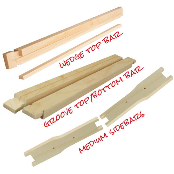 Unassembled Medium Beehive Frames - Pack of 100 | Betterbee