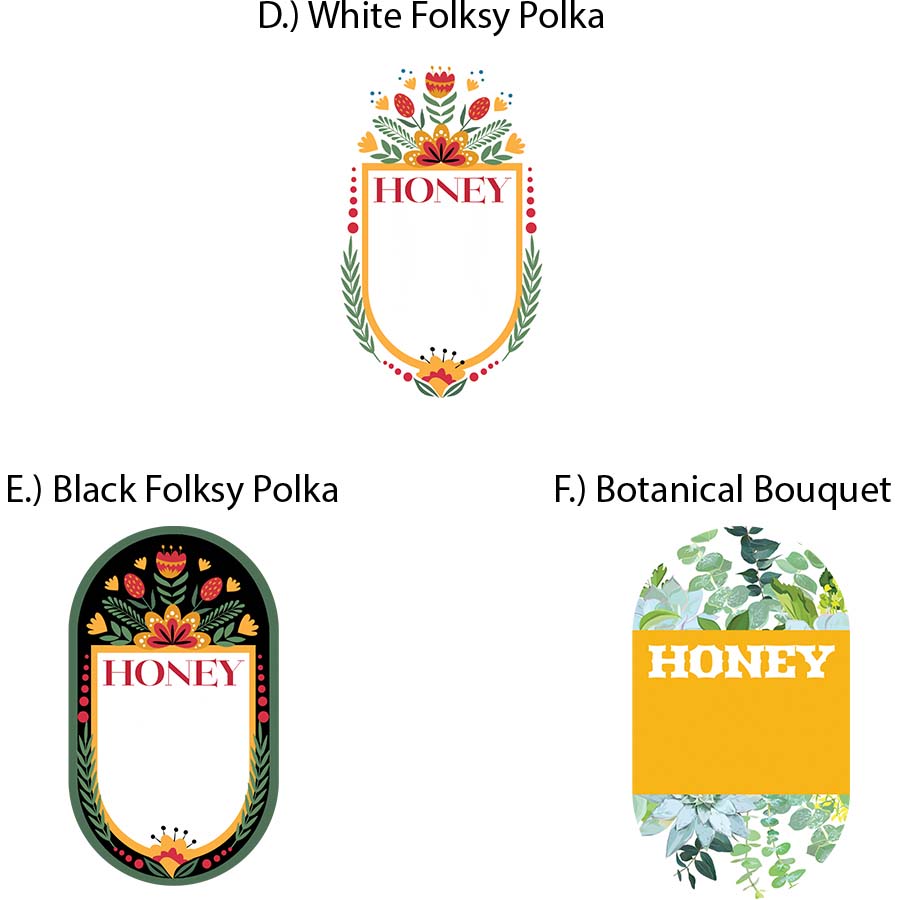 Custom Oval Semi-Gloss Honey Jar Labels | Betterbee
