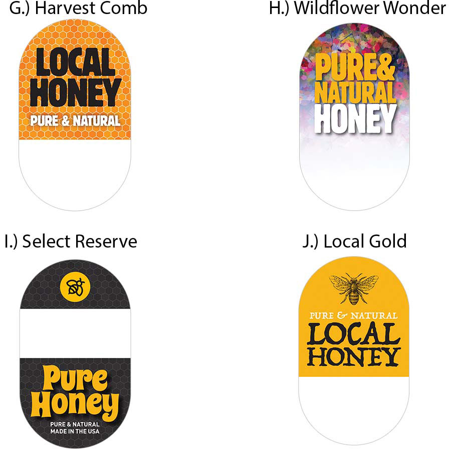 Small Oval Labels: Semi-Gloss | Betterbee