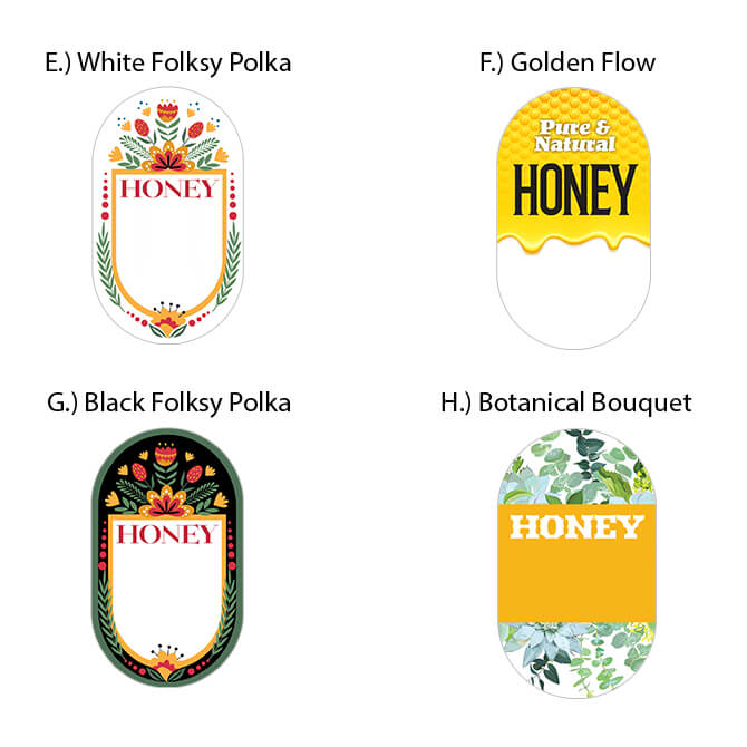 Small Oval Labels: Semi-Gloss | Betterbee