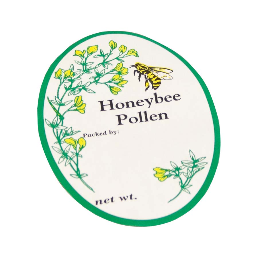 Custom Honeybee Pollen Jar Labels | Betterbee